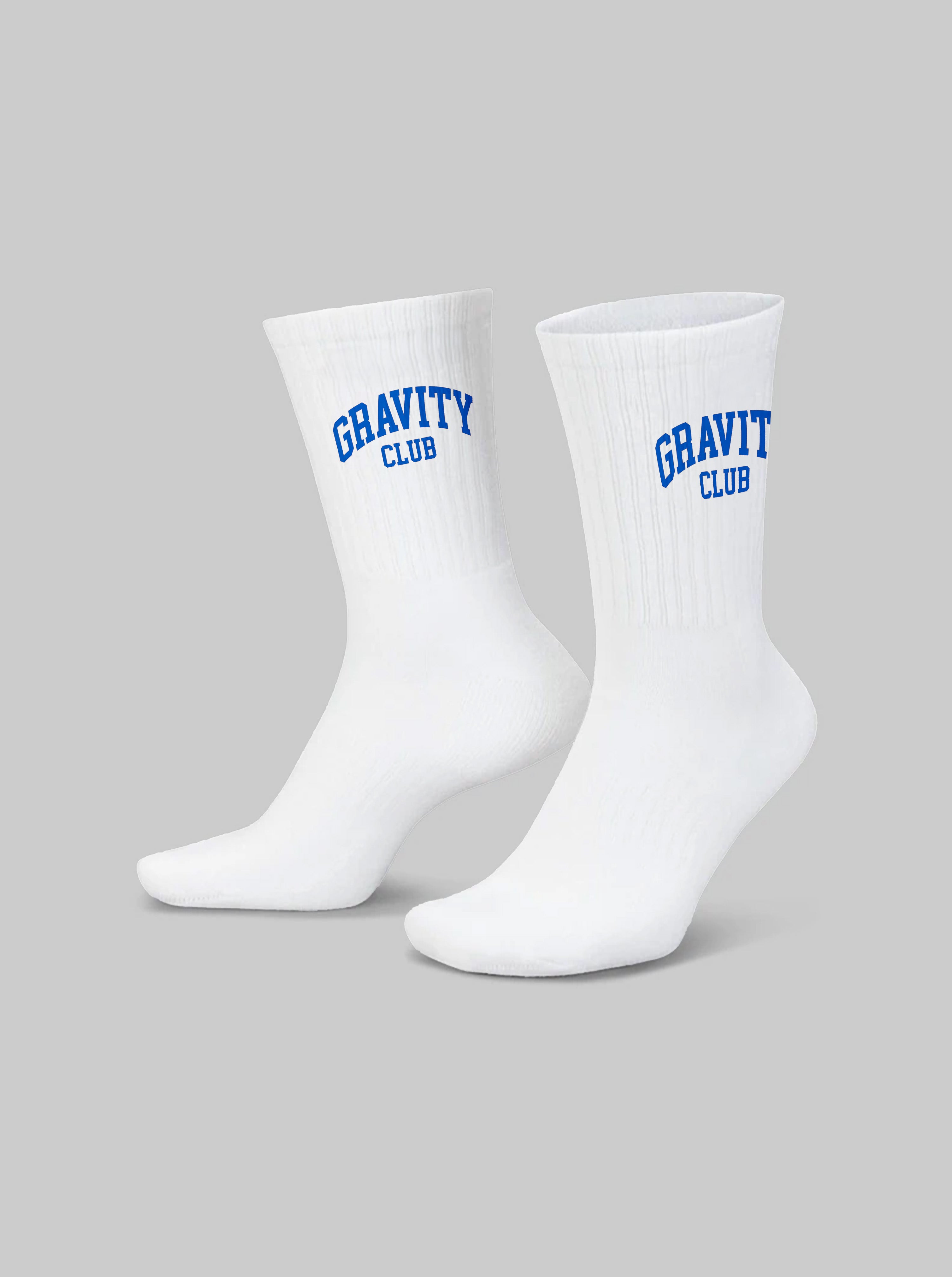 Gravity Club Socks - White/Blue – GravityShow